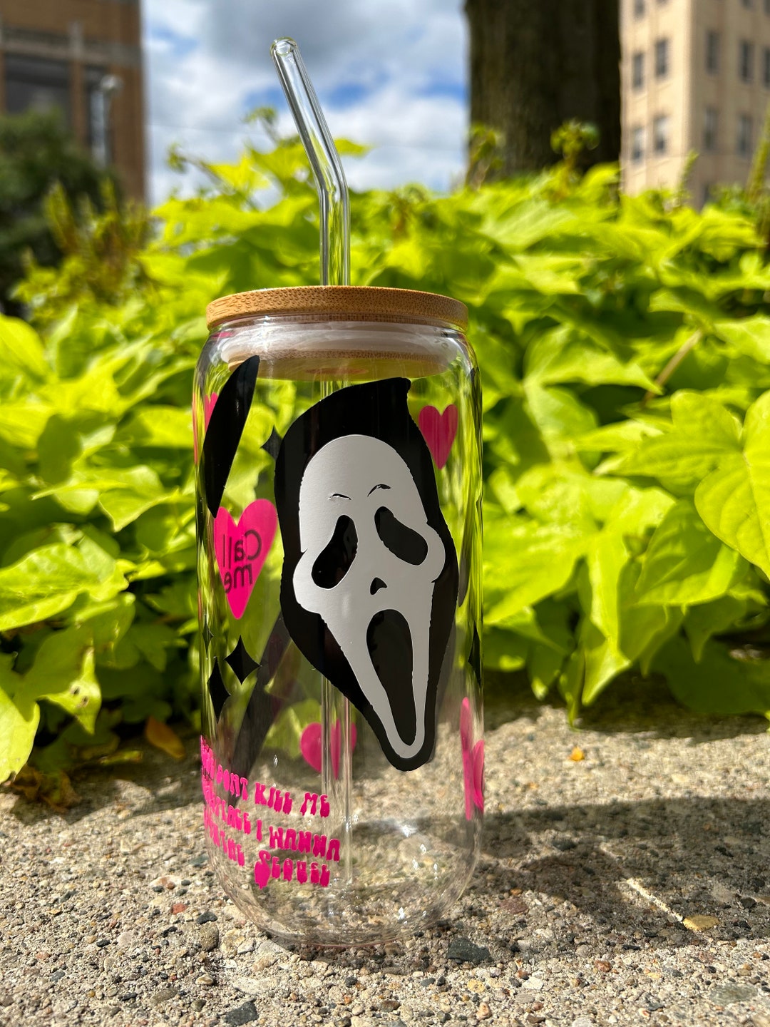 Scream Ghost Face Glass Coffee Cup - Etsy