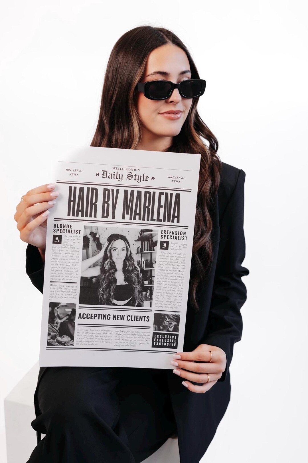 DIY Business Branding Newspaper Sheet Template - Etsy
