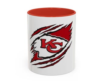 Fun Kansas City Chiefs Graphic Ceramic Mug, 11oz, 15oz , Cute KC ...