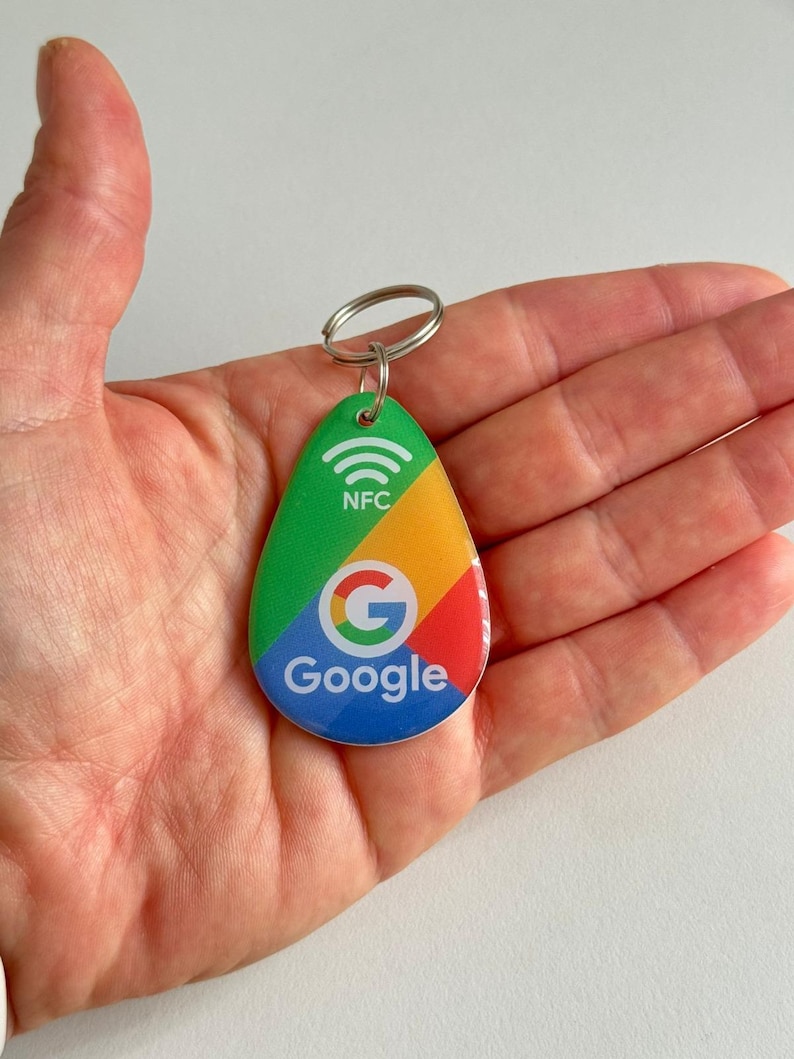 NFC Google Review Keychain: Tap to Collect 5-star Reviews - Etsy