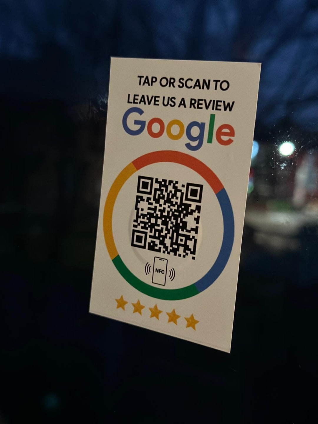 NFC Google Review Sticker. 8,5 Cm X 5,5 Cm Credit Card Size . NFC ...