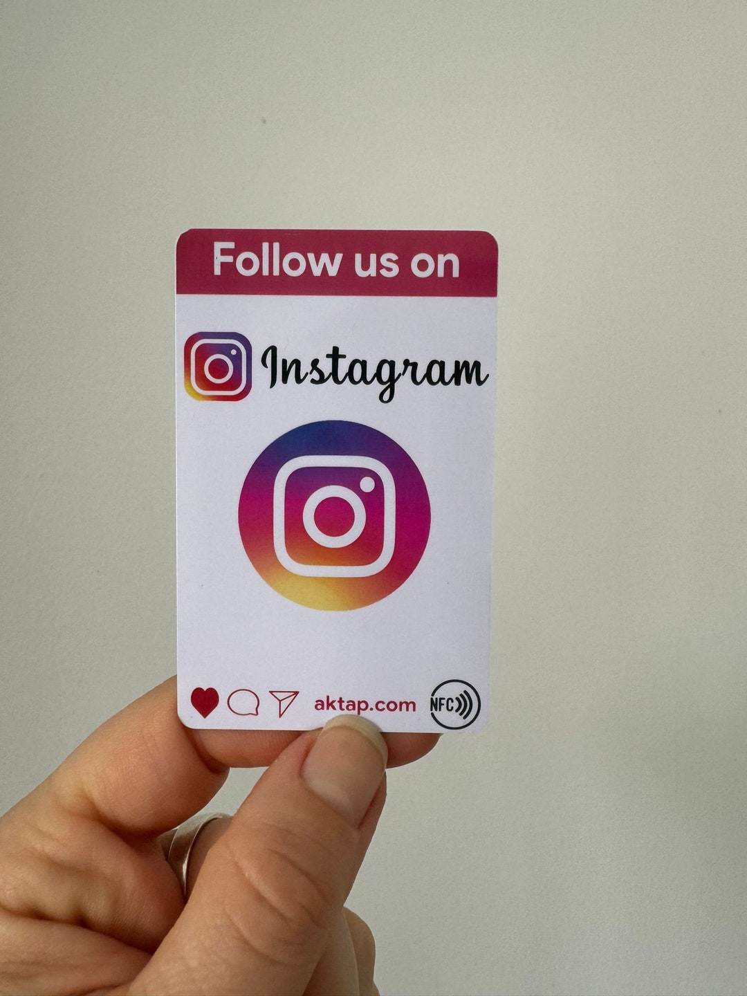 NFC Instagram Follower Card: PVC QR Code Business Card - Etsy