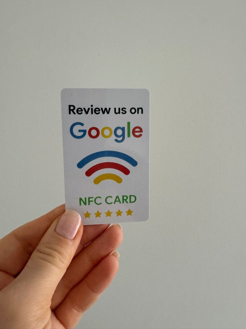 NFC Google Review Card PVC Plastic Card. Review Card Help You Increase ...