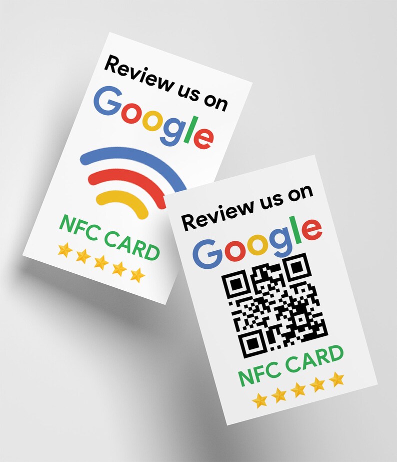 NFC Google Review Card PVC Plastic Card. Review Card Help You Increase ...