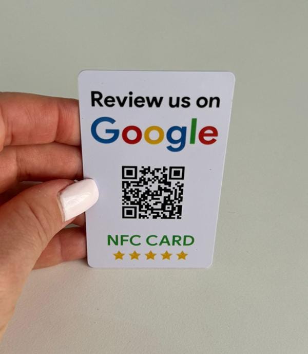 NFC Google Google Review Card With Qr Code . Pvc Review Card - Etsy