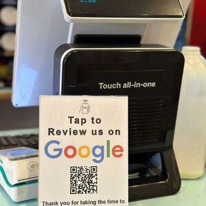 NFC and QR Code Personalized Acrylic Magnetic Google Review Stand With ...