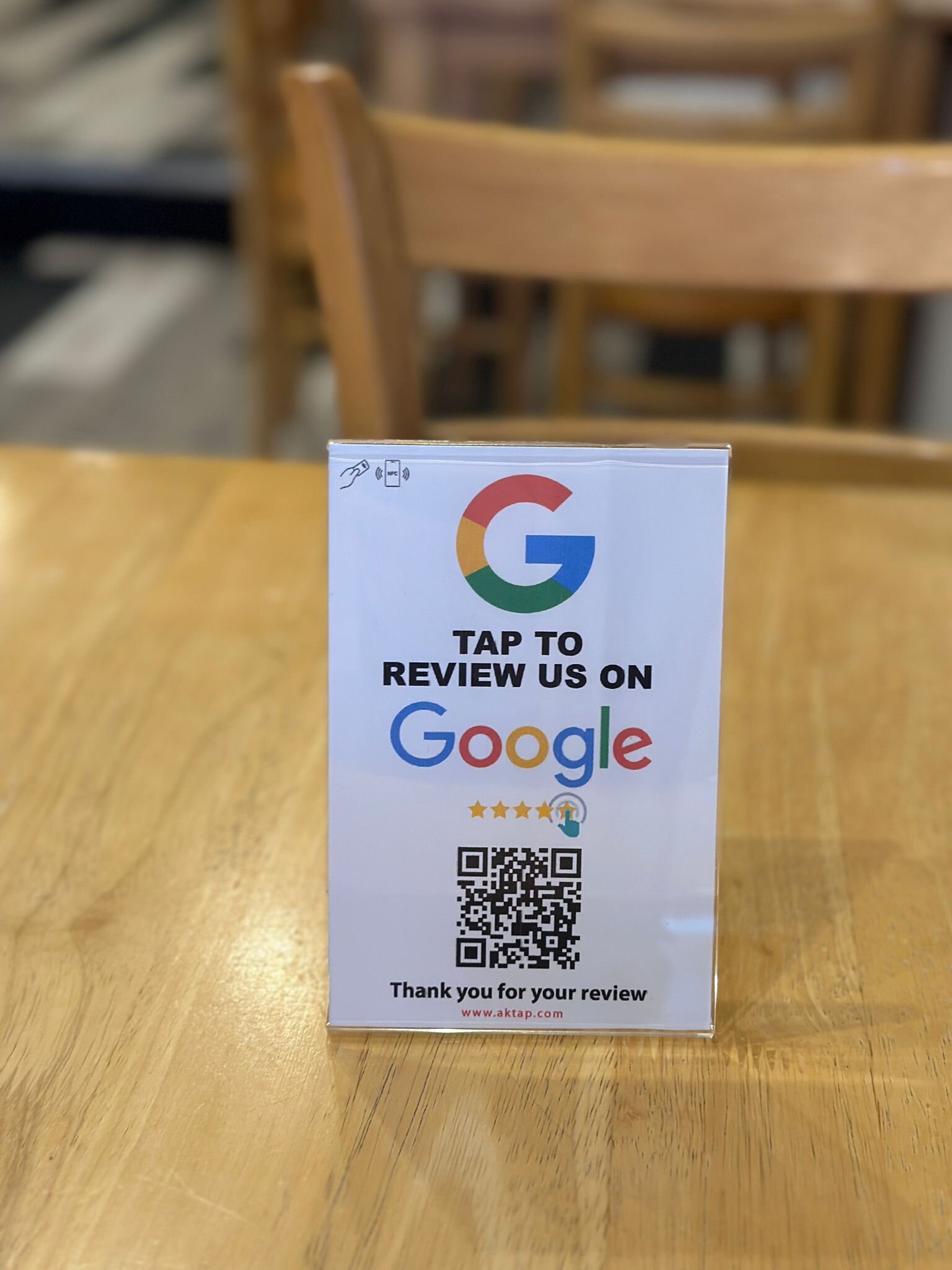 NFC Google Review Display Stand Acrylic Poster - Etsy