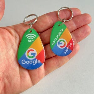 NFC Google Review Keychain: Tap to Collect 5-star Reviews - Etsy
