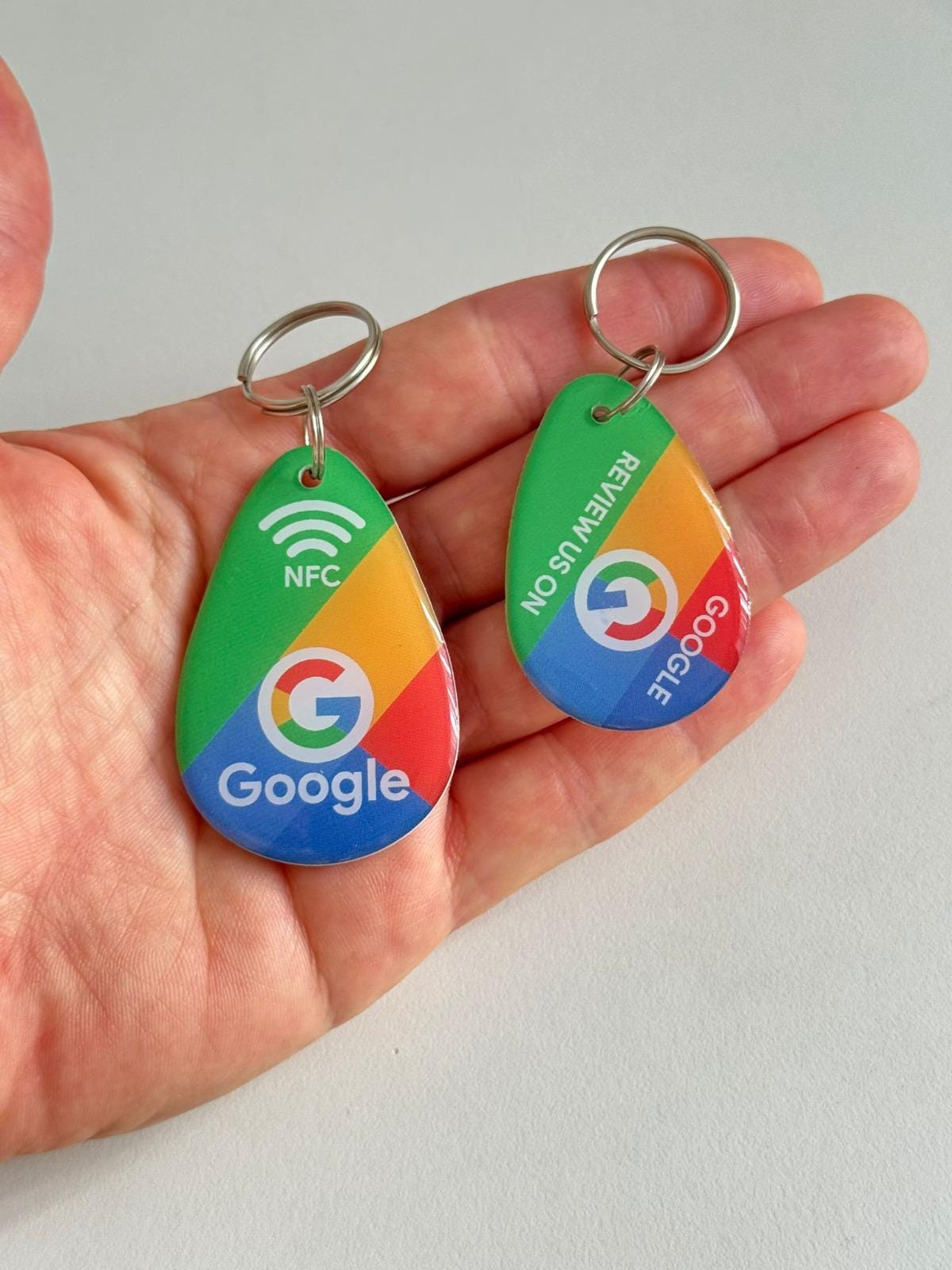 NFC Google Review Keychain: Tap to Collect 5-star Reviews - Etsy