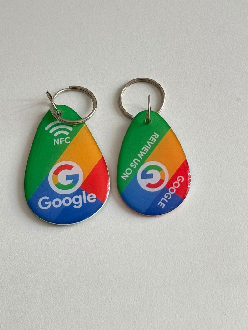 NFC Google Review Keychain: Tap to Collect 5-star Reviews - Etsy