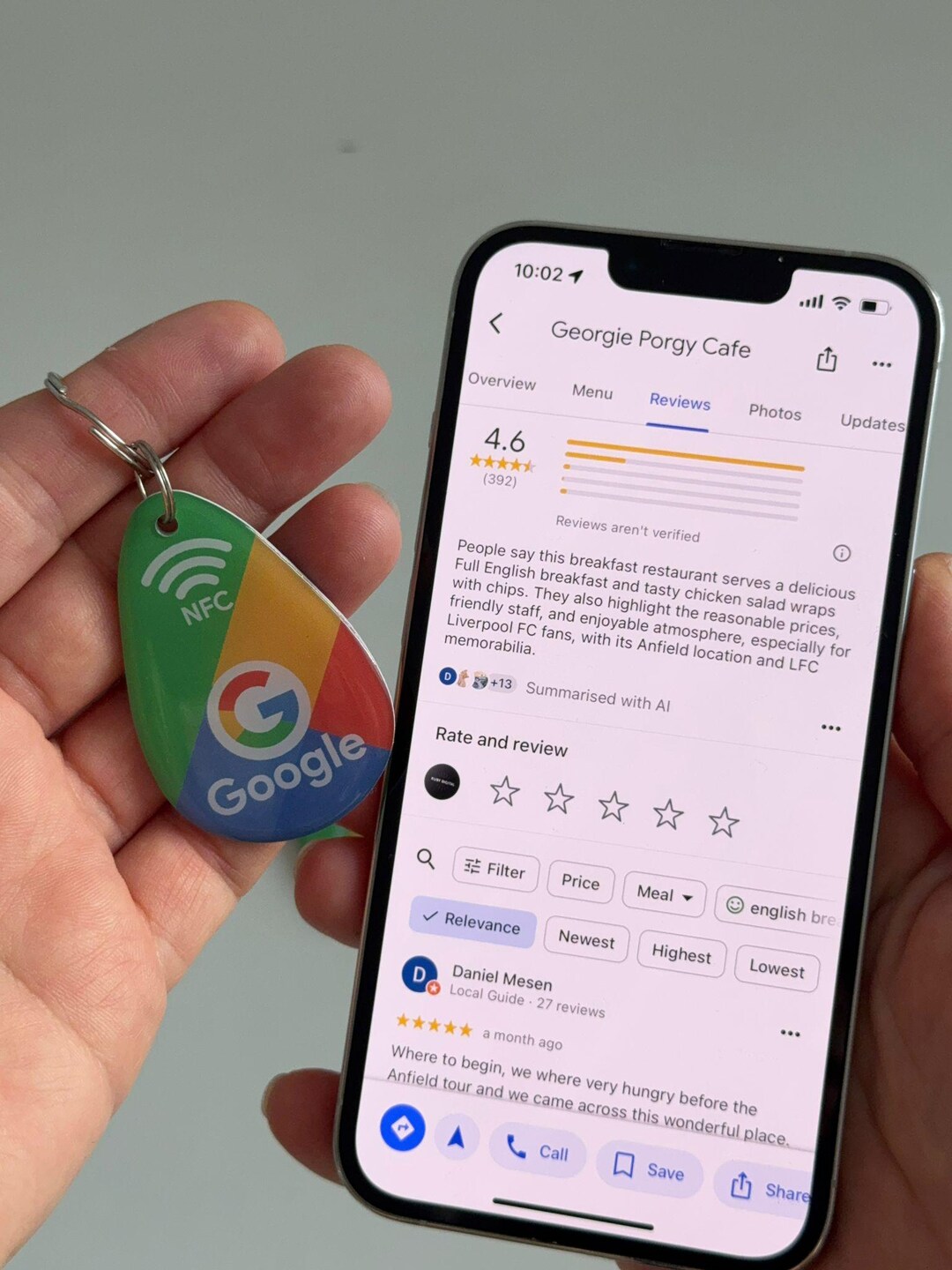 NFC Google Review Keychain: Increase Business Reviews - Etsy