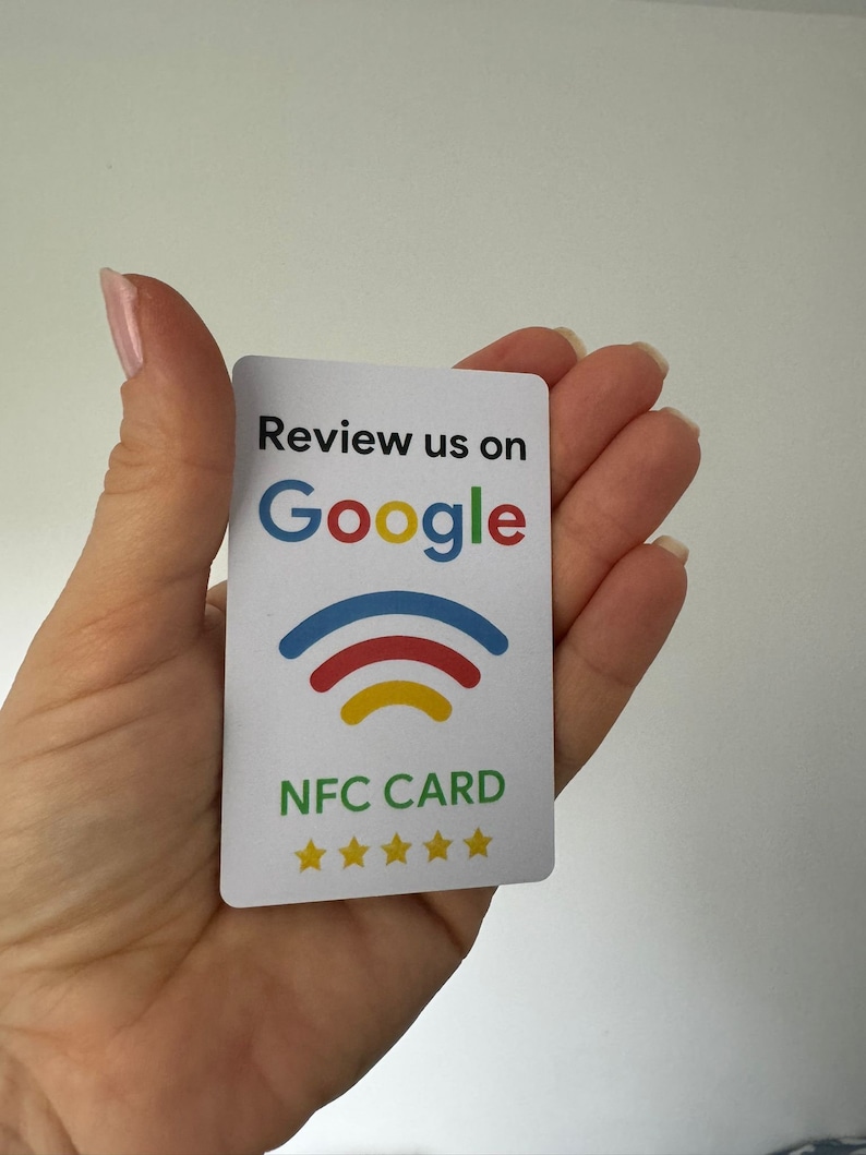 NFC Google Review Card PVC Plastic Card. Review Card Help You Increase ...