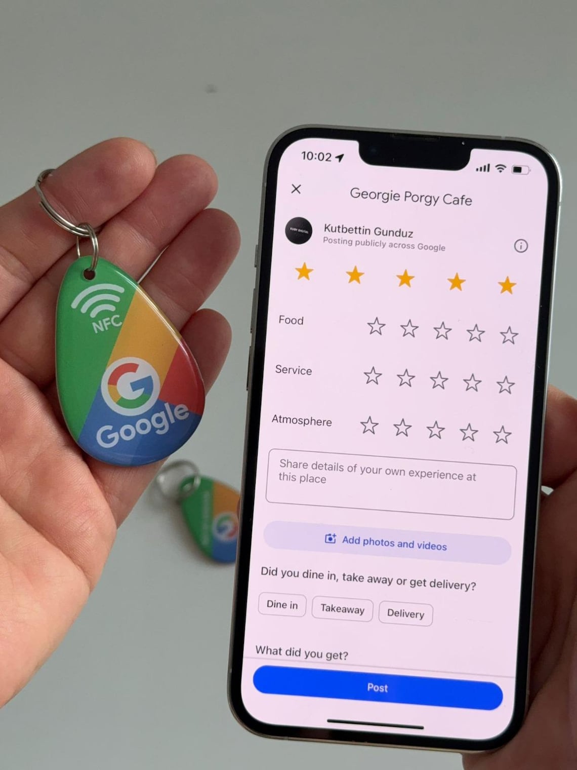 NFC Google Review Keychain: Tap to Collect 5-star Reviews - Etsy
