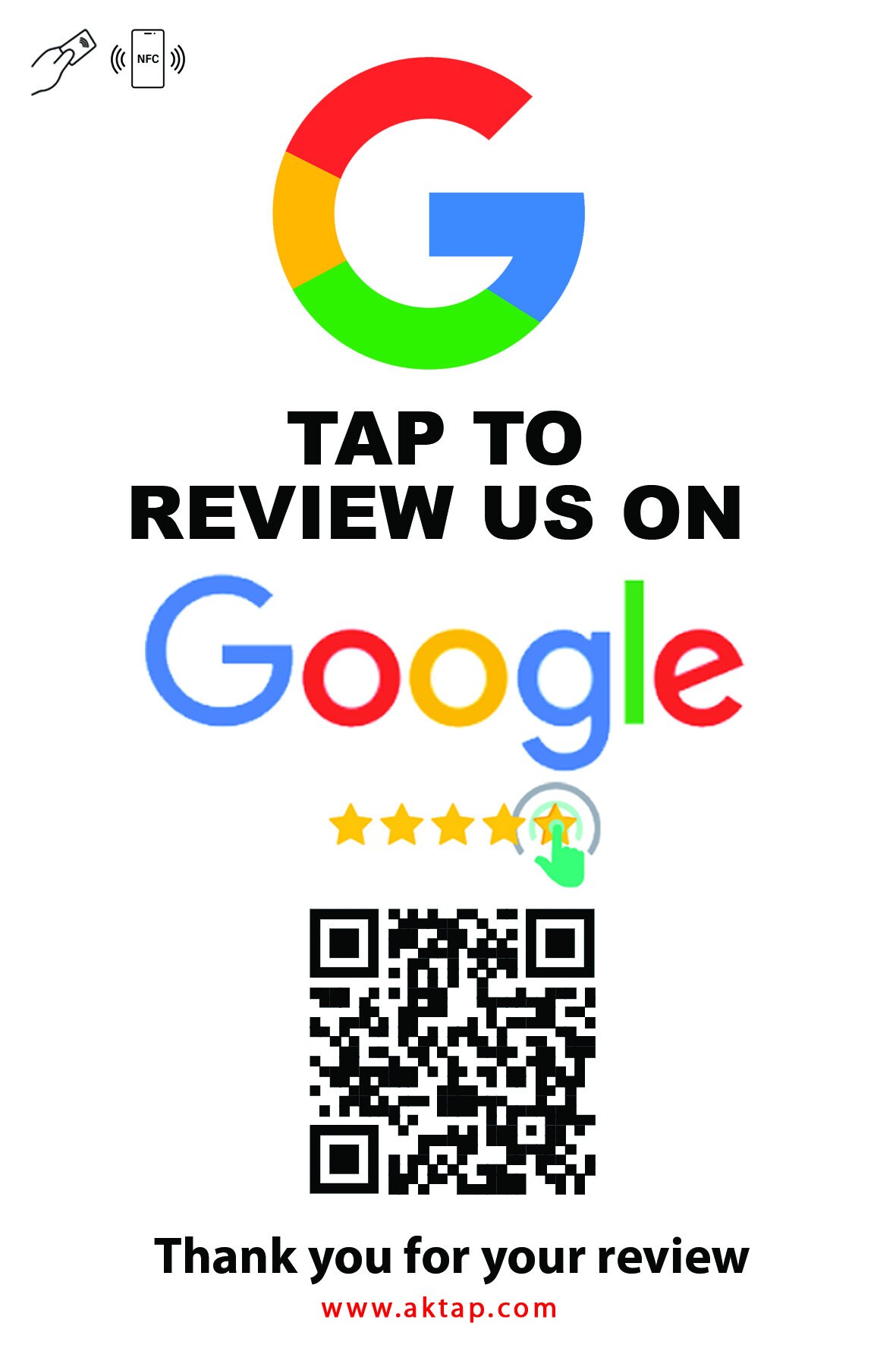Google Review Stand With NFC and Qr Code. Free Review Card - Etsy