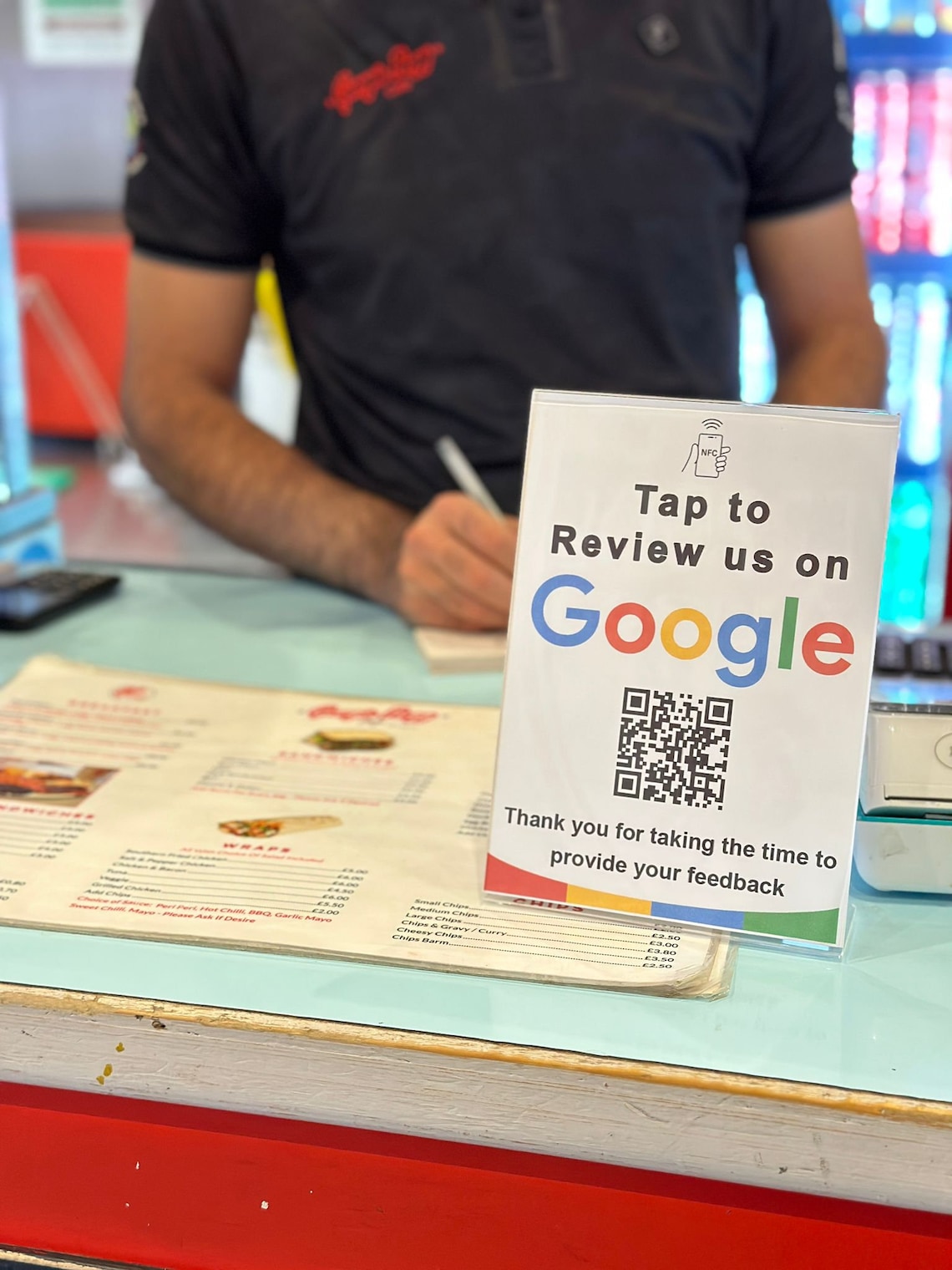 NFC and QR Code Personalized Acrylic Magnetic Google Review Stand With ...