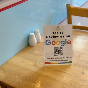 NFC Google Review Display Stand Acrylic Poster - Etsy