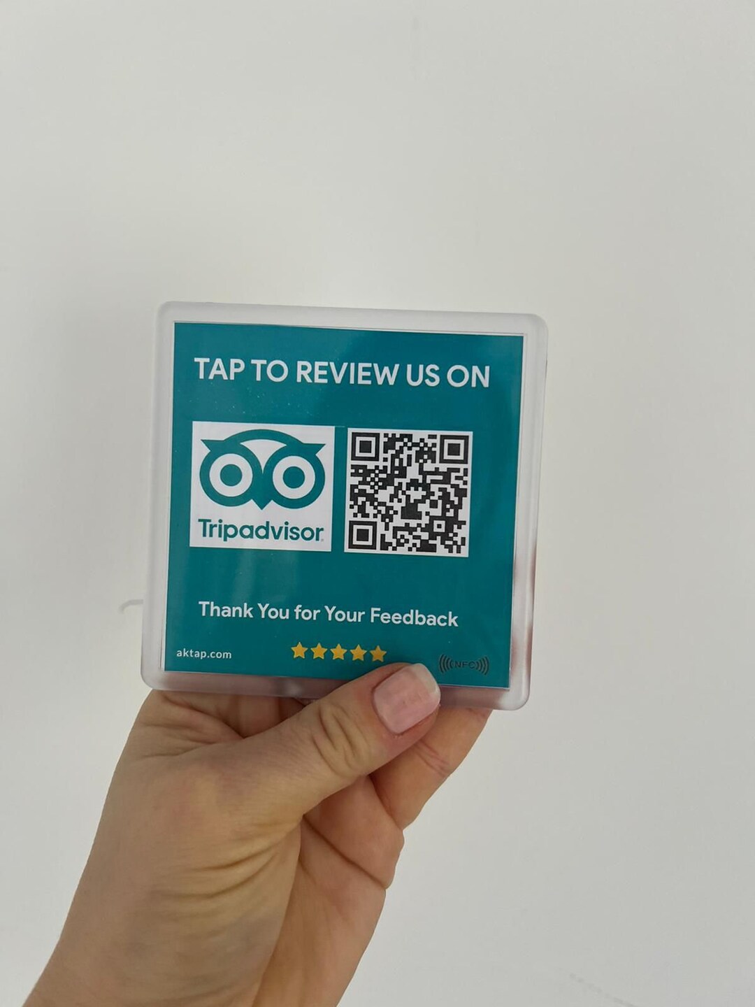 Customizable NFC QR Code Coaster: Tripadvisor Review - Etsy UK