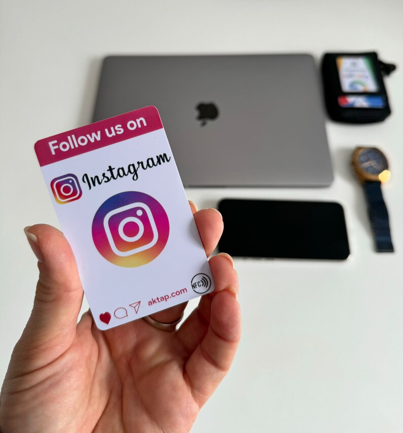 NFC Instagram Follower Card: PVC QR Code Business Card - Etsy