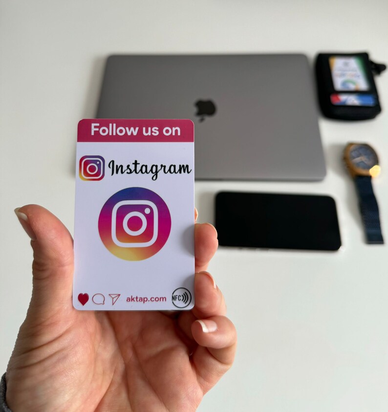 NFC Instagram Follower Card: PVC QR Code Business Card - Etsy