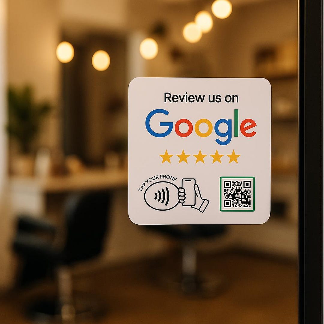 NFC Google Review Stickers - 10-pack - 10cm Diameter - Etsy