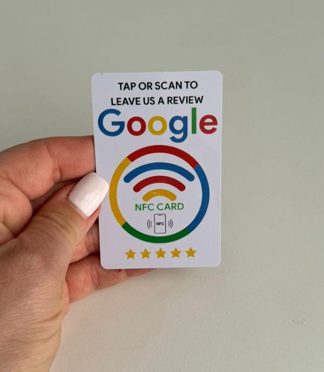 NFC Google Review Card With Qr Code . Pvc Card With Qr Code , Ready to ...