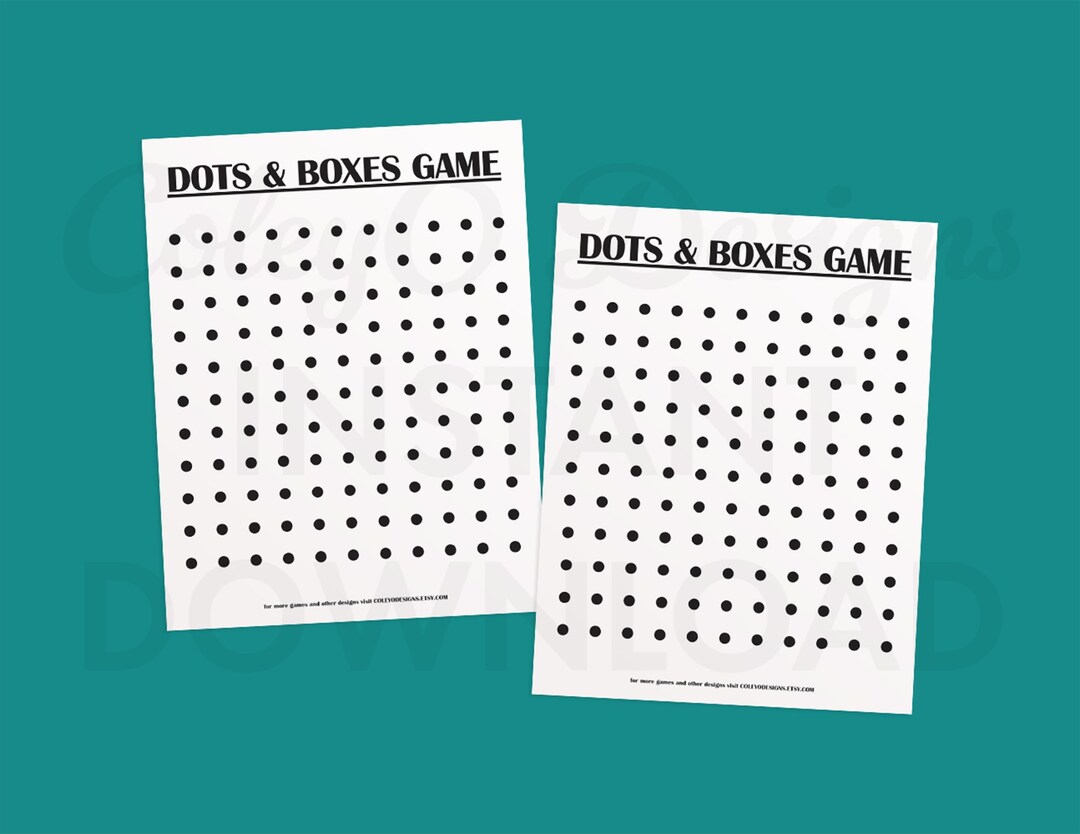 Dots & Boxes Game | CLASSIC Game | Birthday Party Game | Family Fun ...