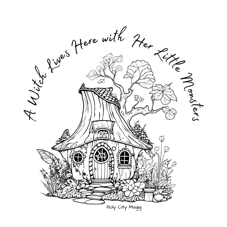A Witch Lives Here With Her Little Monsters Ouse Digital Download - Etsy