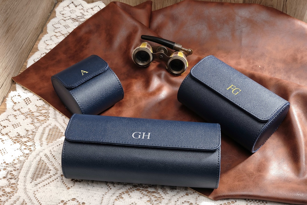 Personalized Leather Watch Box: Engraved Travel Watch Organizer Gift - Etsy