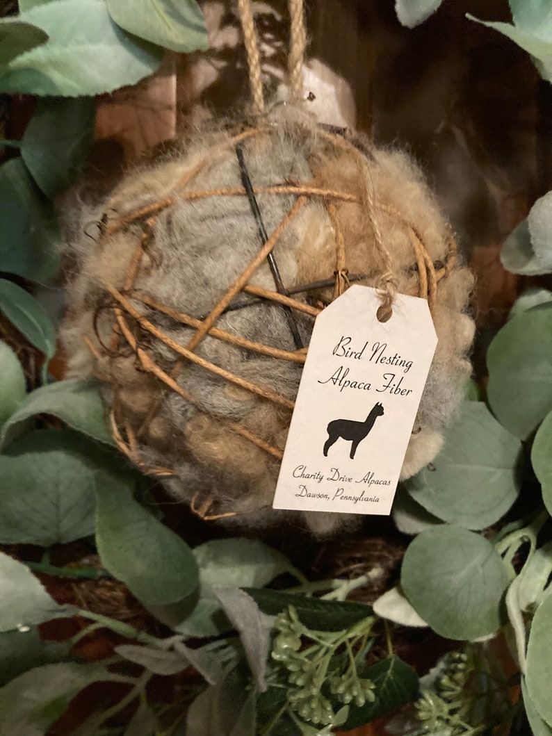 Alpaca Fiber Filled Bird Nesting Ball - Etsy