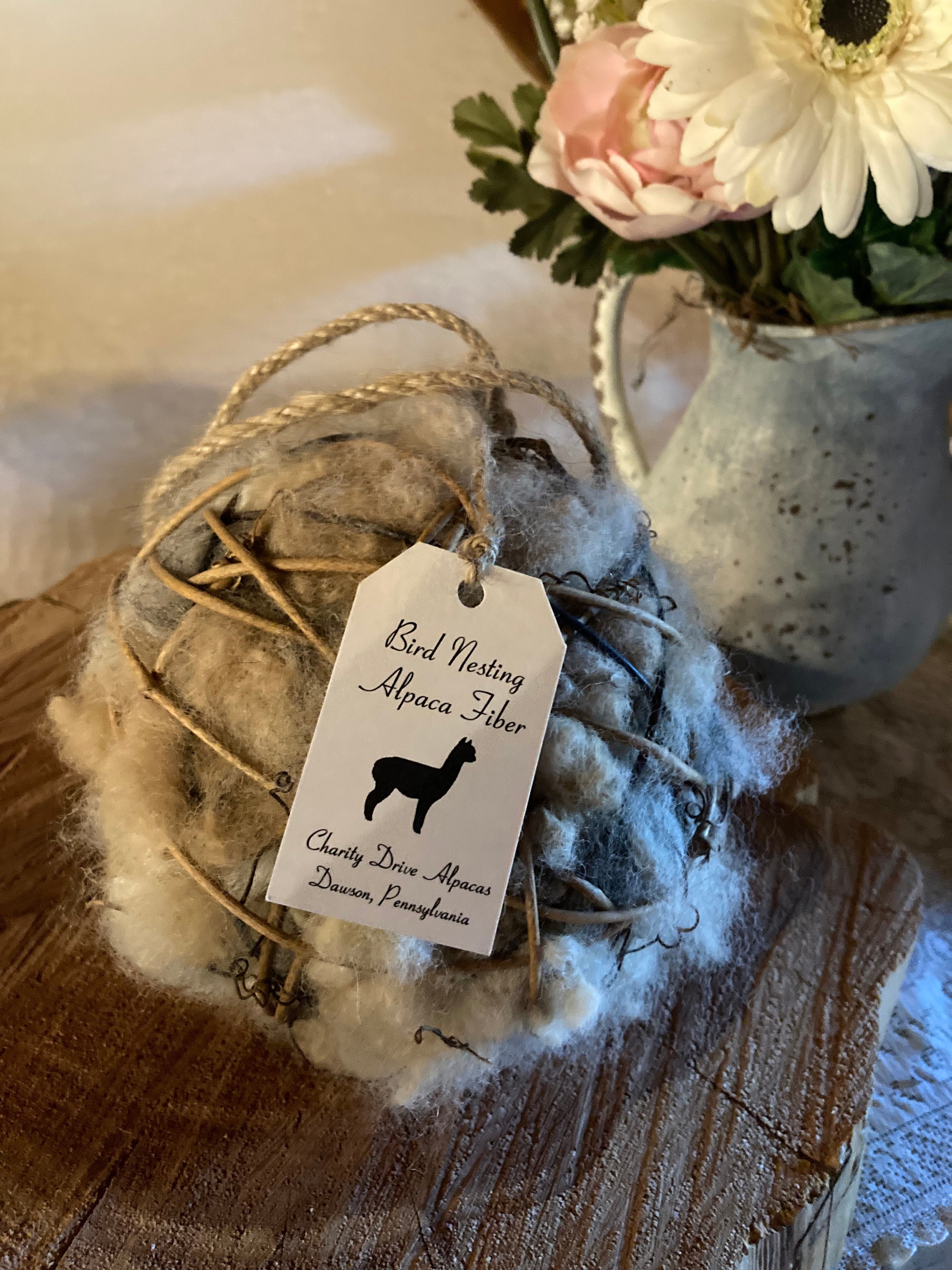 Alpaca Fiber Filled Bird Nesting Ball - Etsy