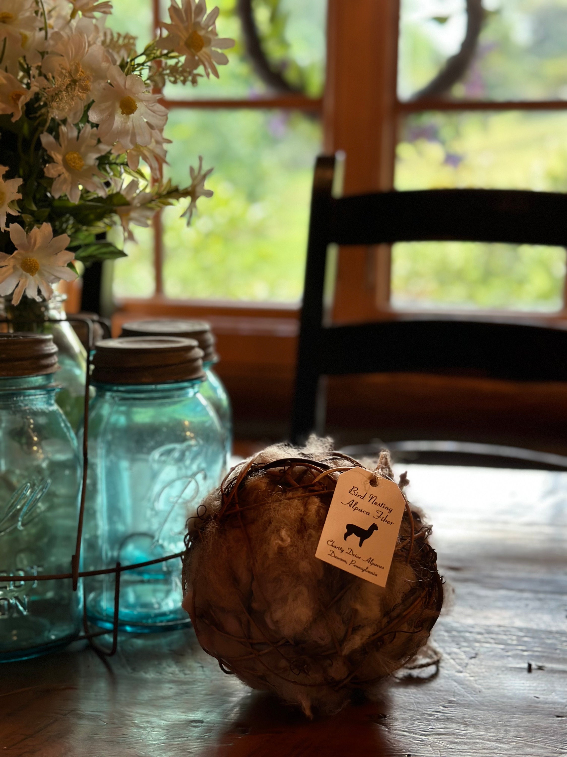 Alpaca Fiber Filled Bird Nesting Ball - Etsy