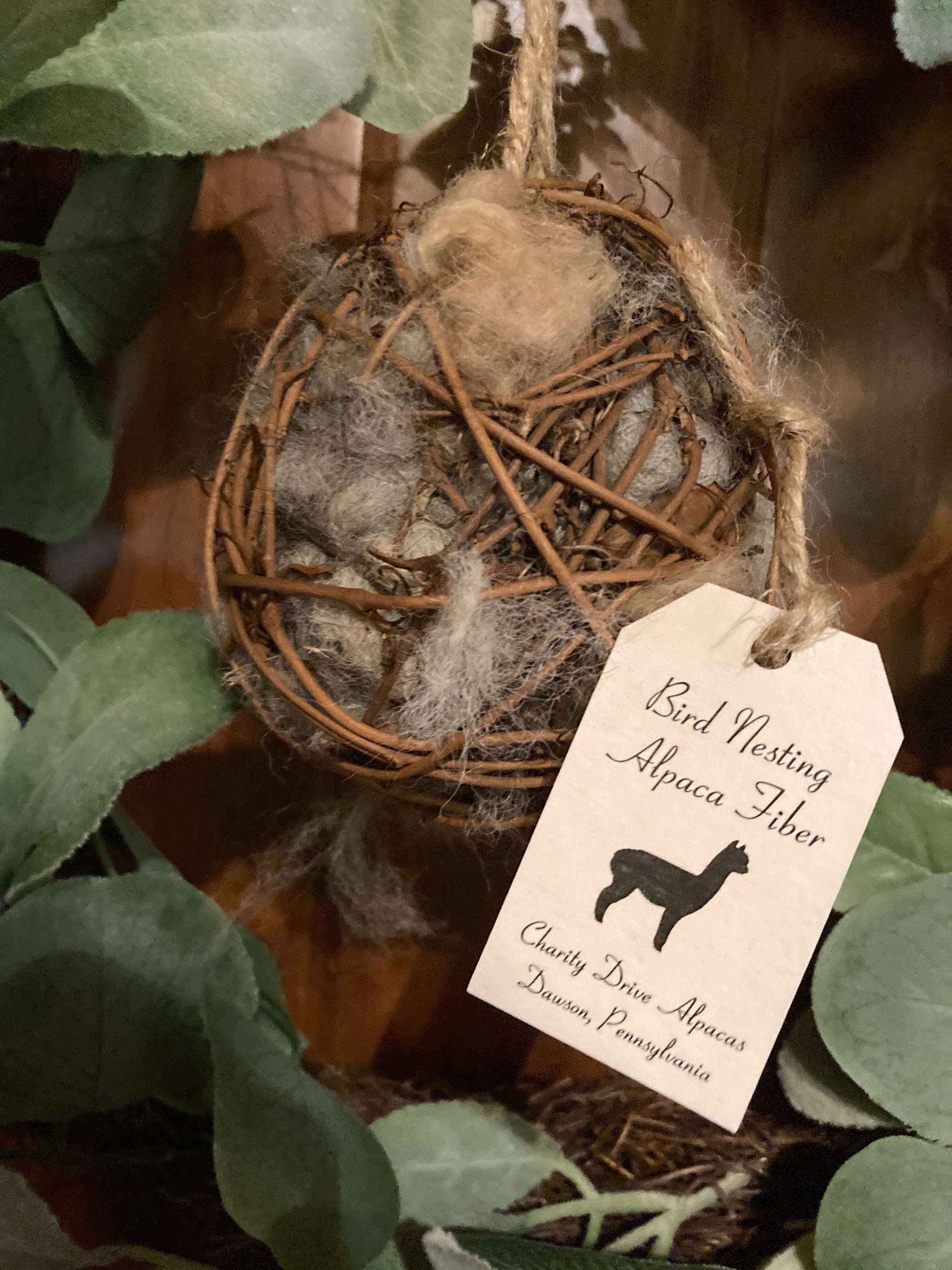 Alpaca Fiber Filled Bird Nesting Ball - Etsy