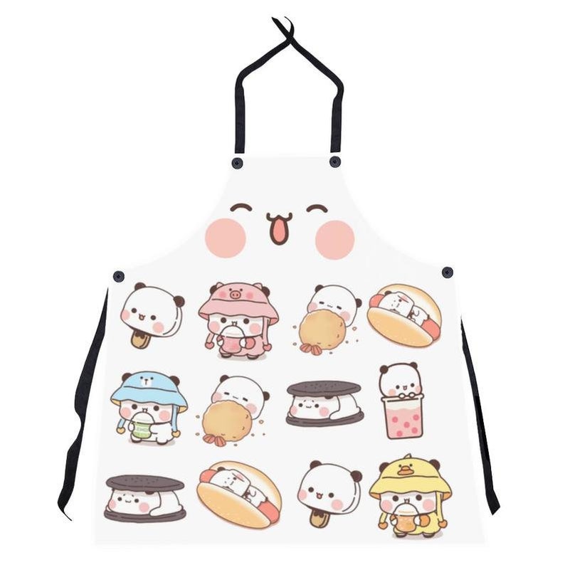Foodie Bubu Apron Cooking Apron Panda Bear Dudu and Bubu Couples Gift ...