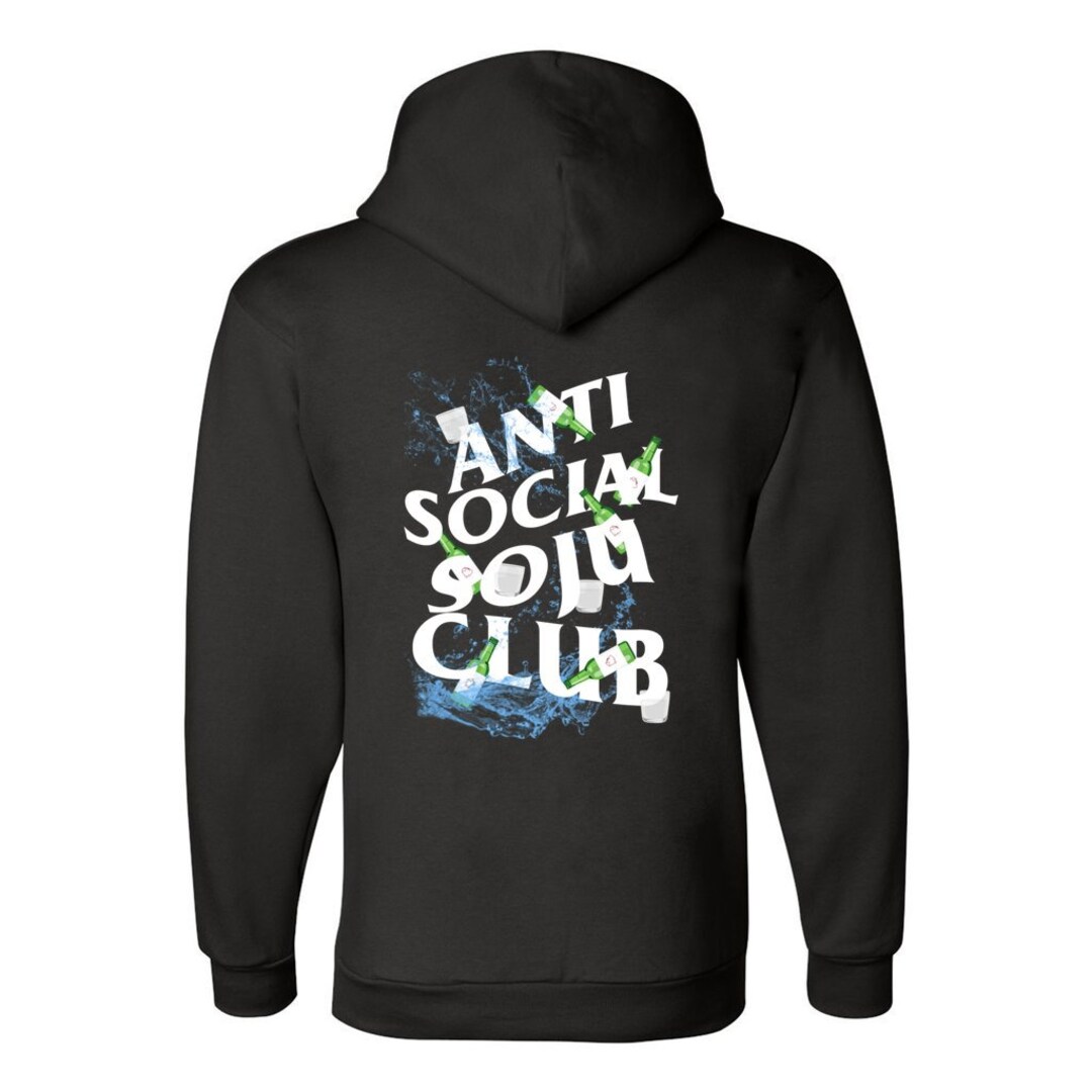 Anti Social Soju Club - Soju Splash Hoodie [white Font] | Couples ...