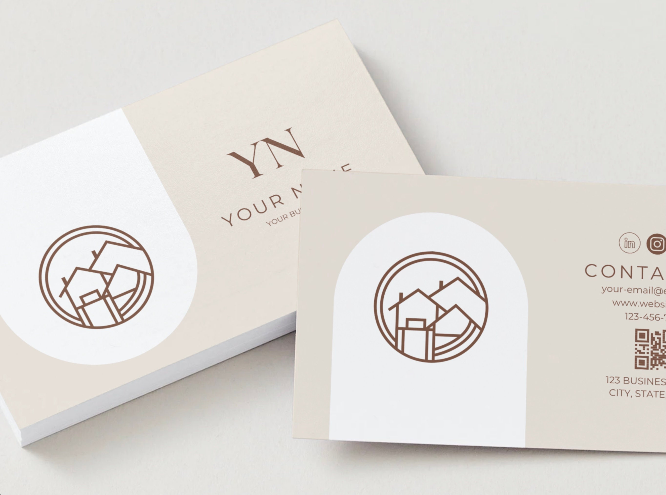 Minimal Elegant QR Business Card Template 02 - Editable Digital ...