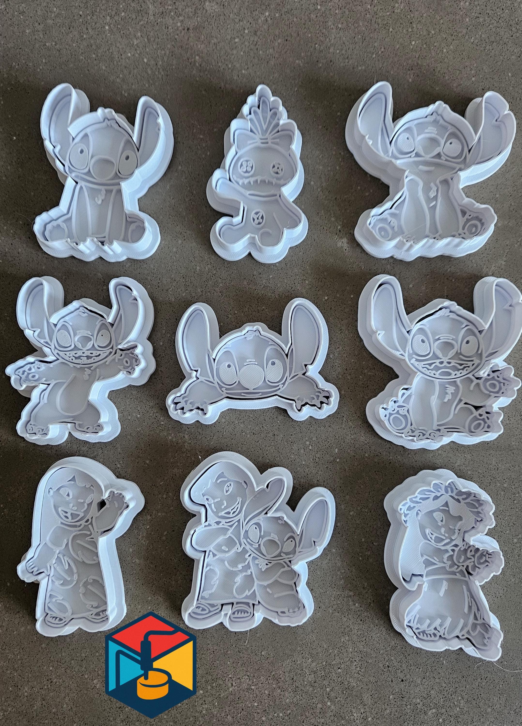 Set of 9 Lilo and Stitch Cookie Cutters | 3D Printed Lilo and Stitch ...