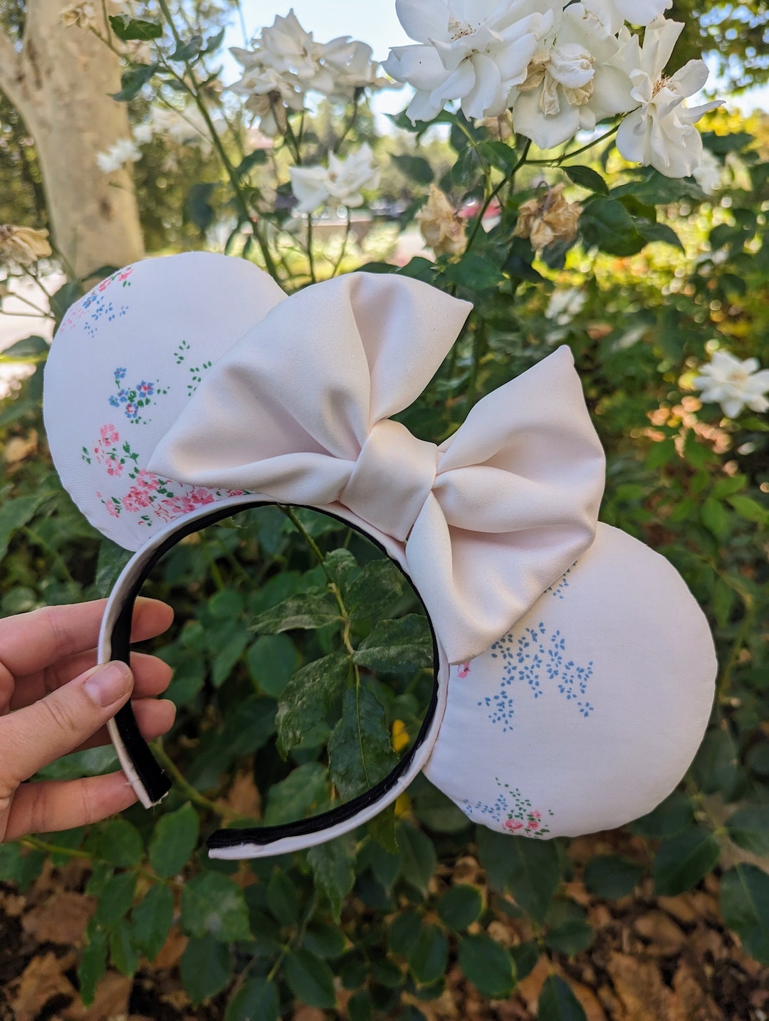 Cream Floral Ears - Etsy