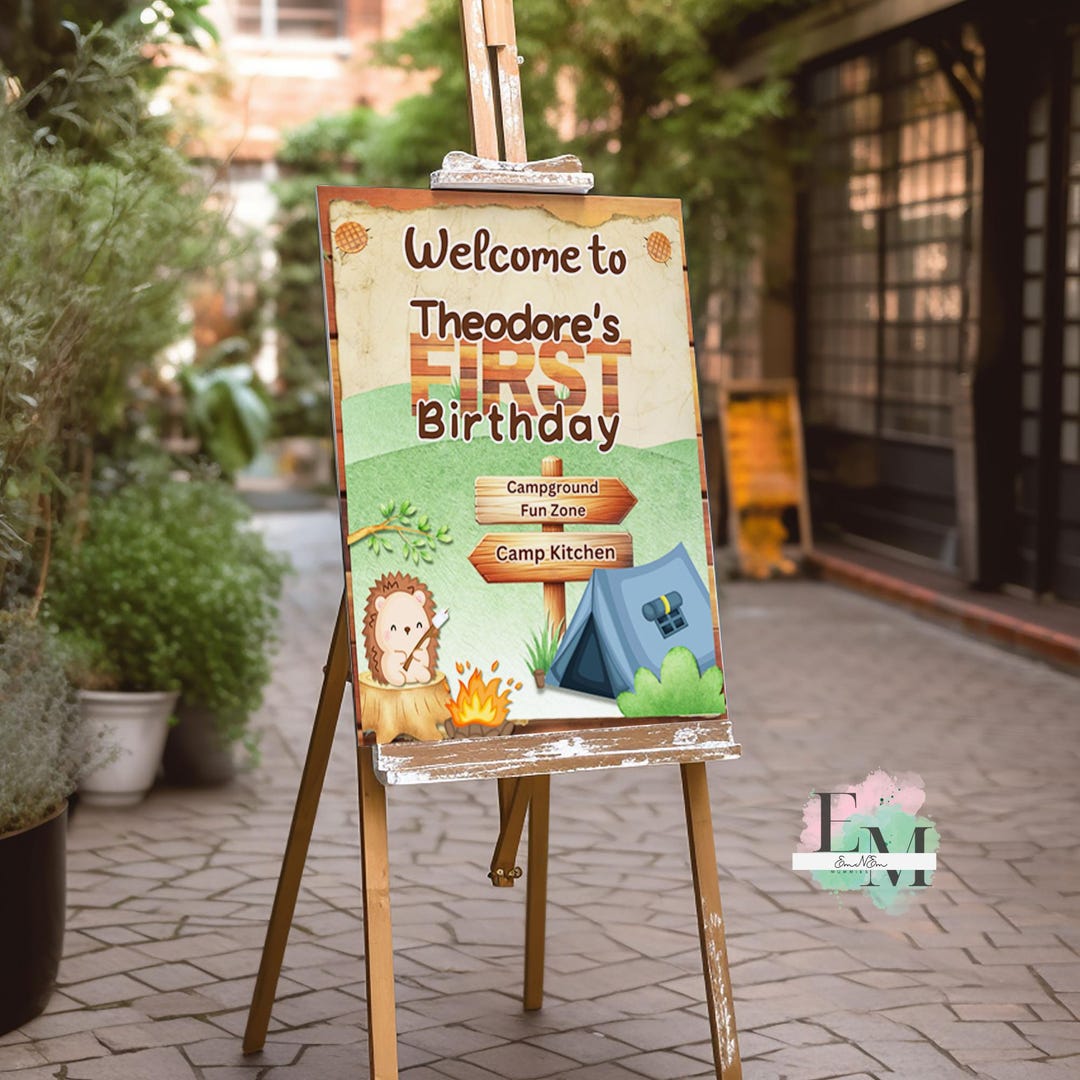One Happy Camper Welcome Poster | Customisable Digital Download ...