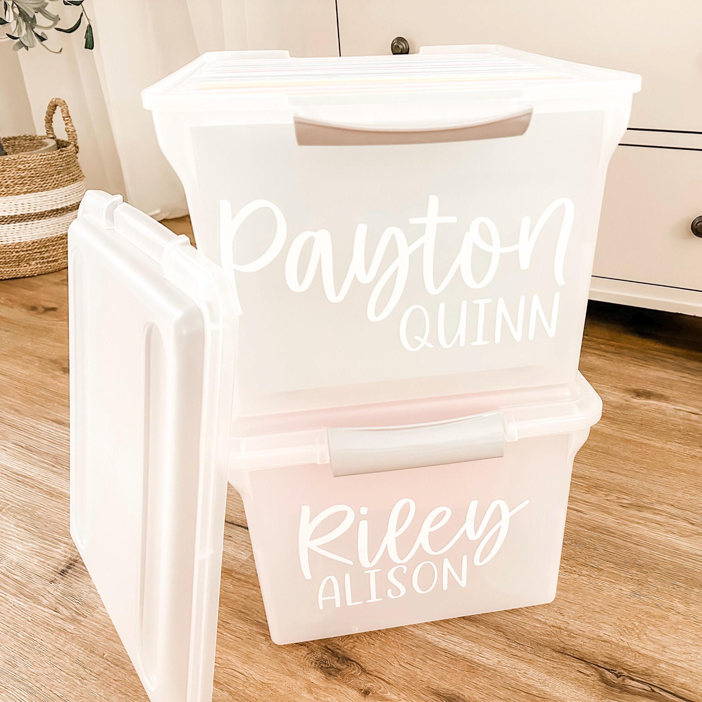 Children’s Memory Box (personalized) Kids File Box, Milestone Tote ...