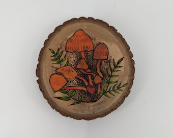 Wall Art, Pyrography, Wood Slice Hanging, Custom Decoration, Original ...