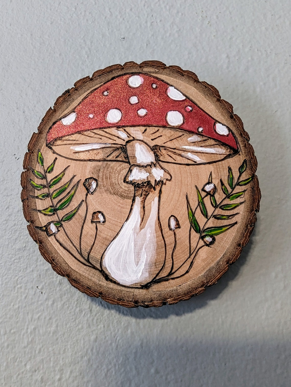 Wall Art, Pyrography, Wood Slice Hanging, Custom Decoration, Original ...