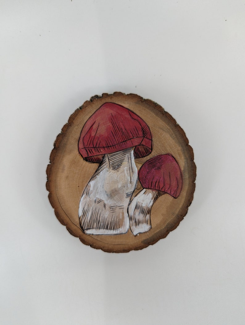 Wall Art, Pyrography, Wood Slice Hanging, Custom Decoration, Original ...