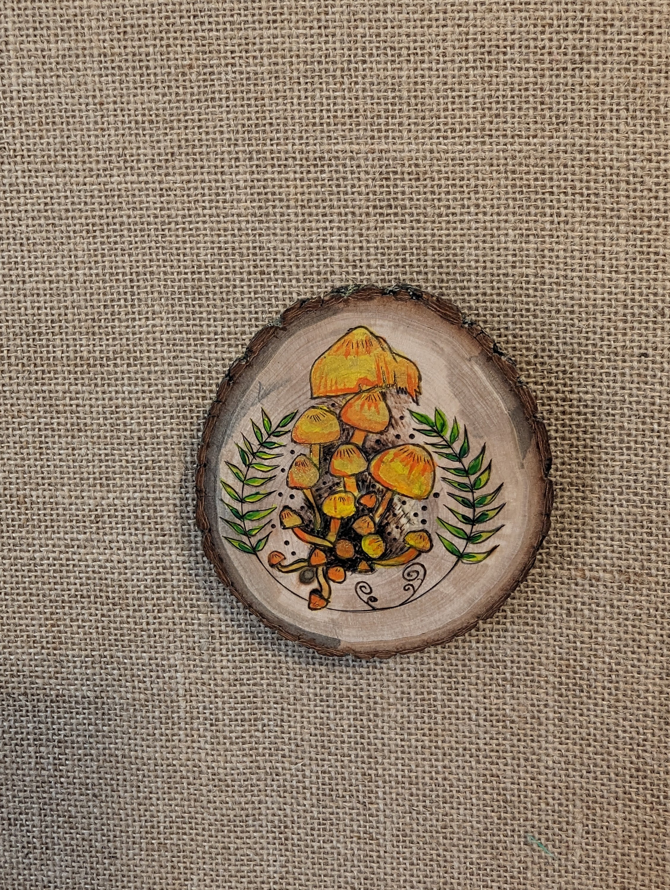 Wall Art, Pyrography, Wood Slice Hanging, Custom Decoration, Original ...