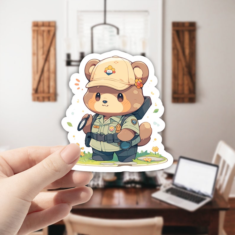 Park Ranger Bear Sticker - Etsy
