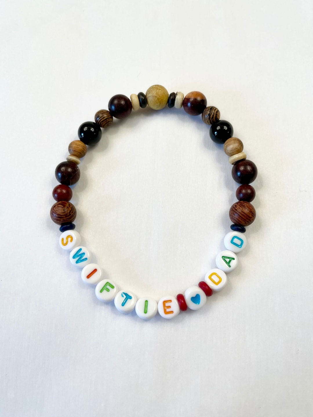 Swiftie Dad Taylor Swift Eras Tour Wooden Beads Friendship Bracelets - Etsy