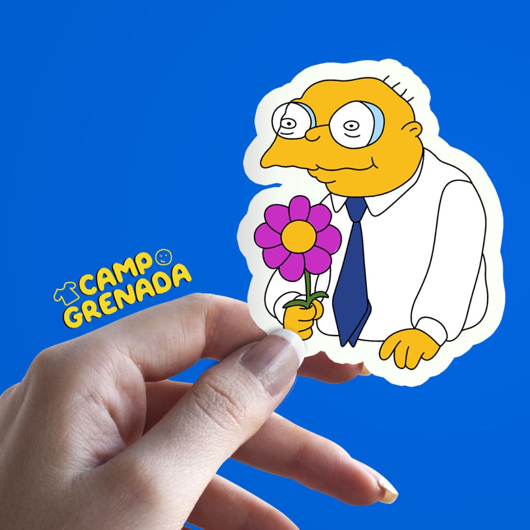 Gay for Moleman Hans Moleman Flower Sticker the Simpsons Kiss-cut ...