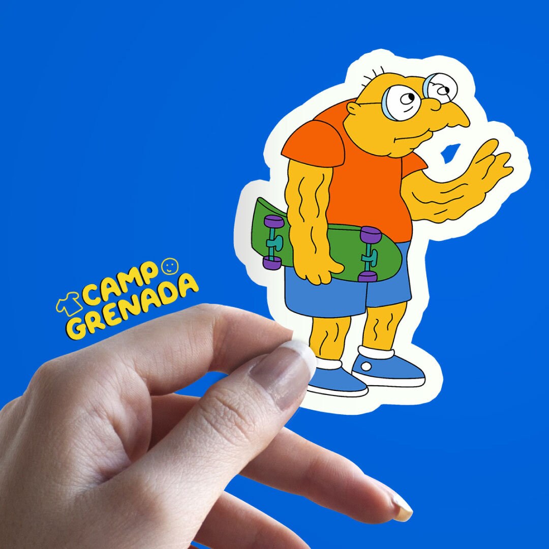 Moleman Dressed up as Bart the Simpsons Sticker Hans Moleman Sticker - Etsy