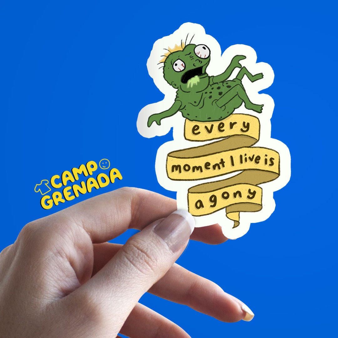Every Moment I Live is Agony Sticker Frog Prince the Simpsons Quote ...