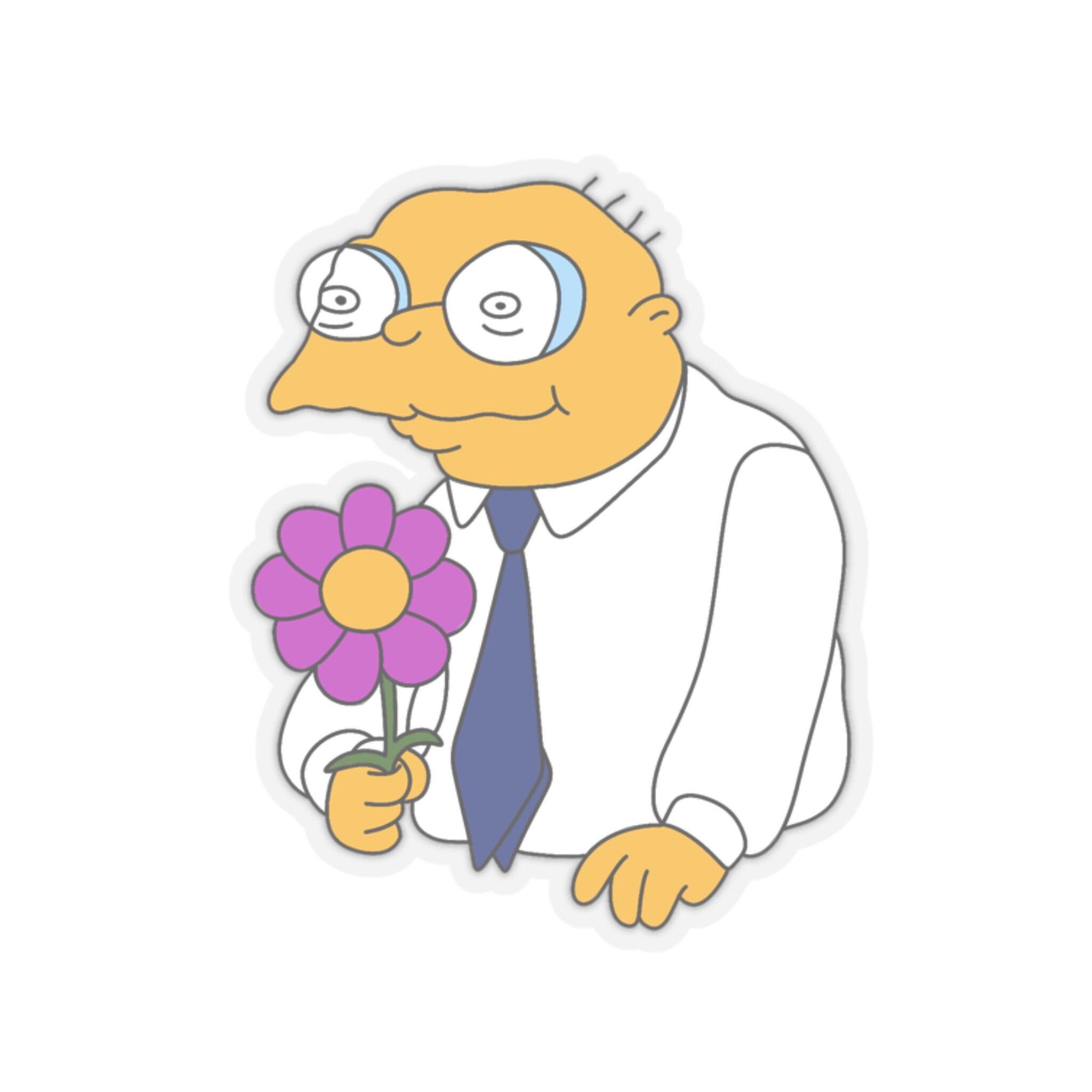 Gay for Moleman Hans Moleman Flower Sticker the Simpsons Kiss-cut ...