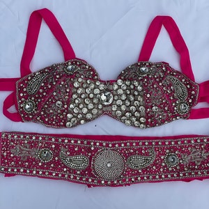 The zaina Bellydance Bra and Belt Set - Etsy